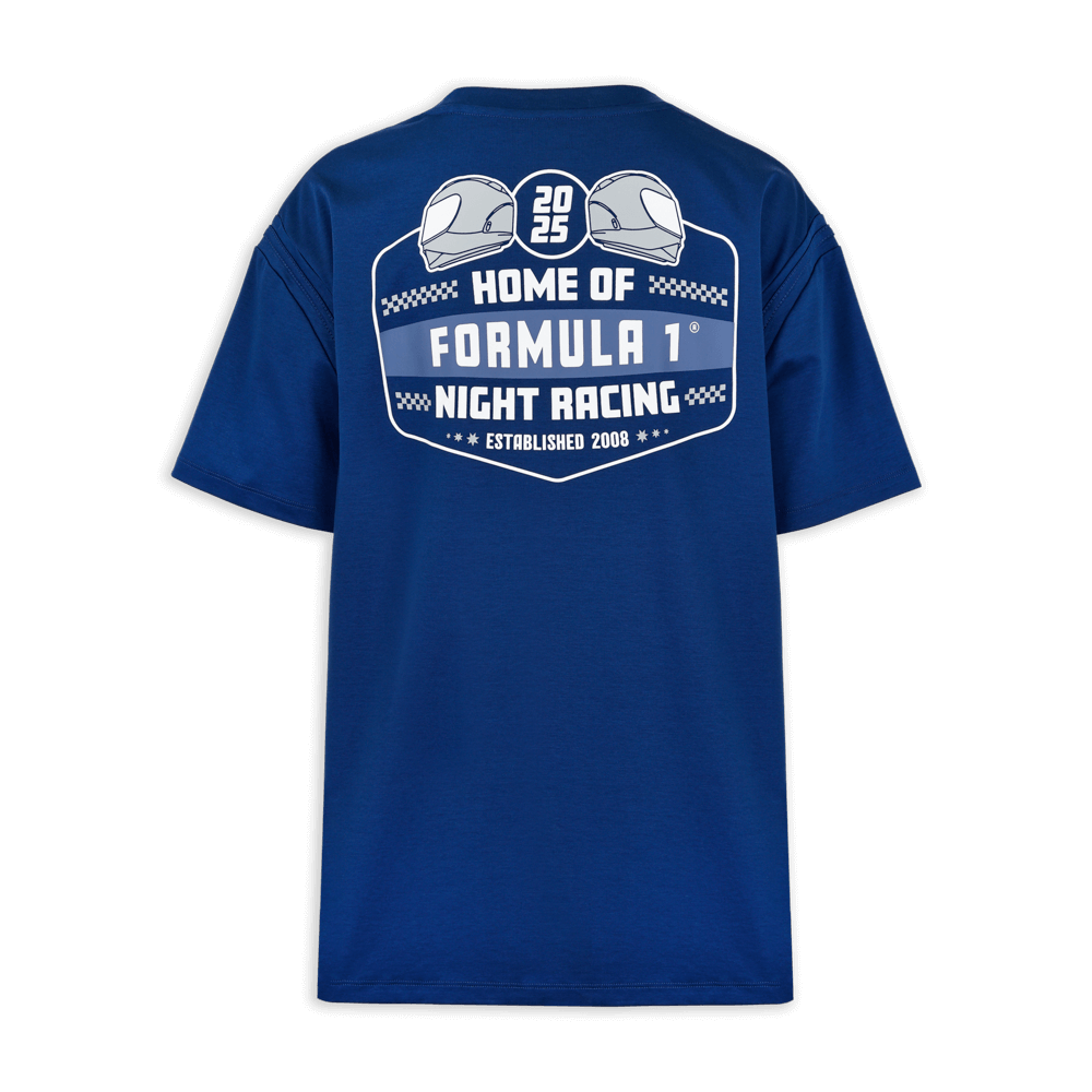 F175 Logo & Helmet Regular Blue Tee | Singapore GP Shop